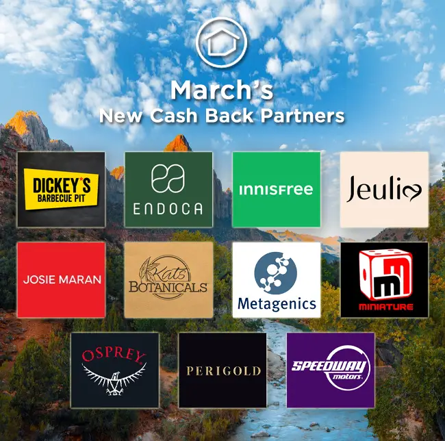 75+ New Cash Back Partner Stores in March - CouponCabin.com