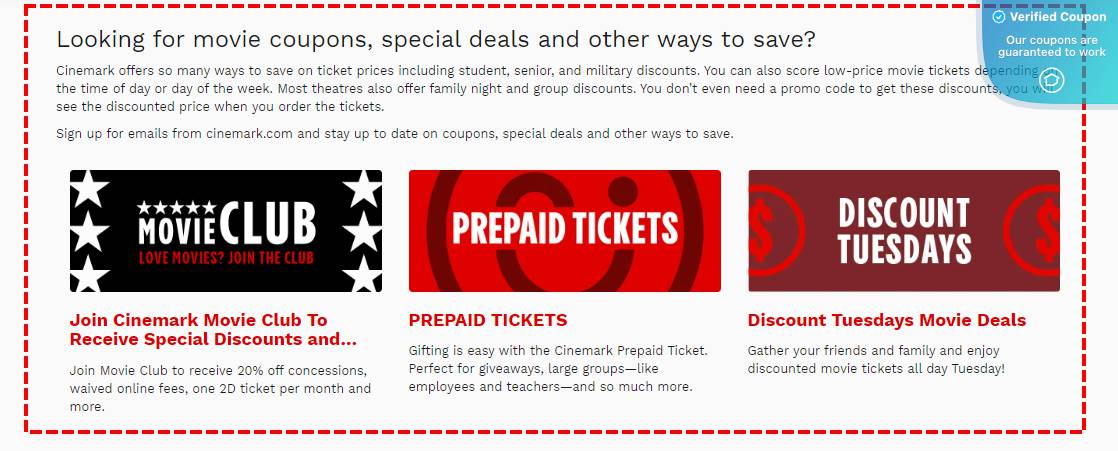 20% Off Cinemark Coupons & Coupon Codes - April 2025
