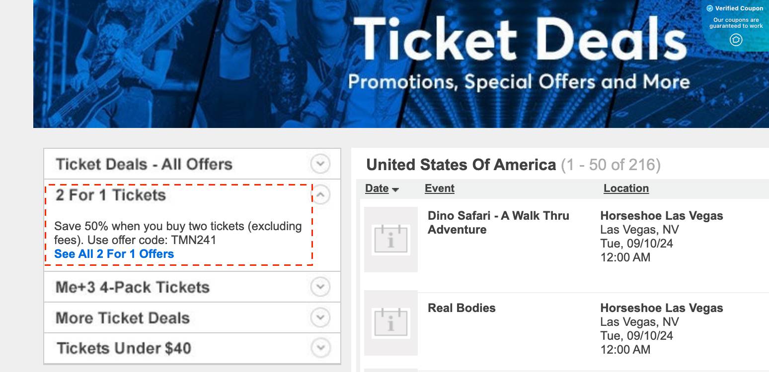 Ticketmaster Coupons & Promo Codes for March 2025: $228 Off