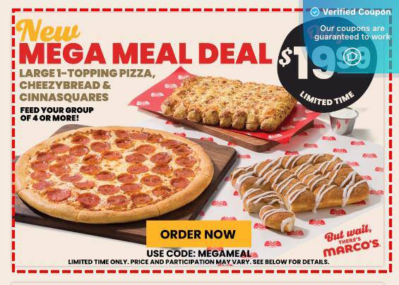 30% Off Marco's Pizza Coupons & Coupon Codes - November 2024