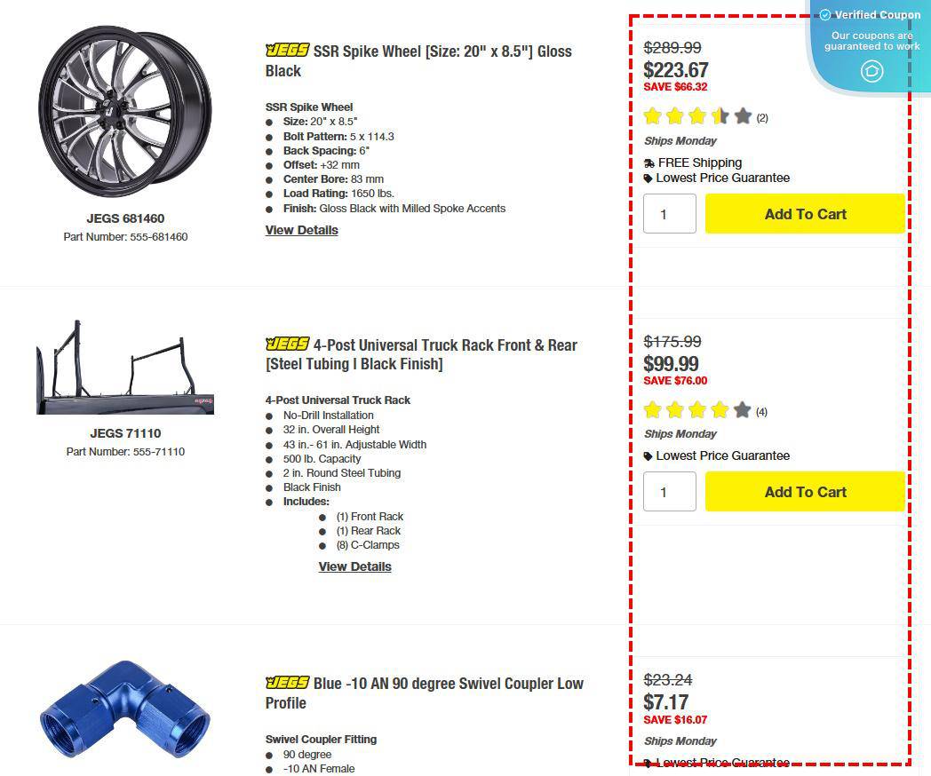 $50 Off JEGS Coupons & Promo Codes - February 2025