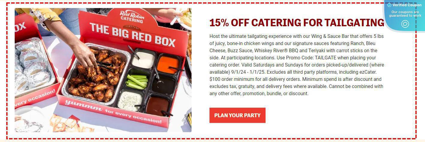 Red Robin Coupons & Deals - Save $10 in December 2024