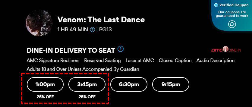 50% Off AMC Coupons & Promo Codes - January 2025