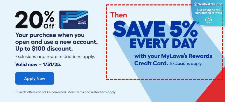 20% Off Lowe's Coupons & Promo Codes - January 2025
