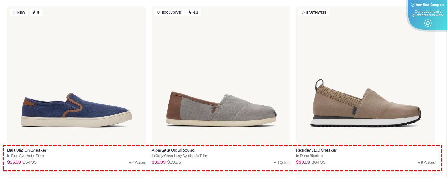 35% Off TOMS Coupons & Promo Codes - December 2024