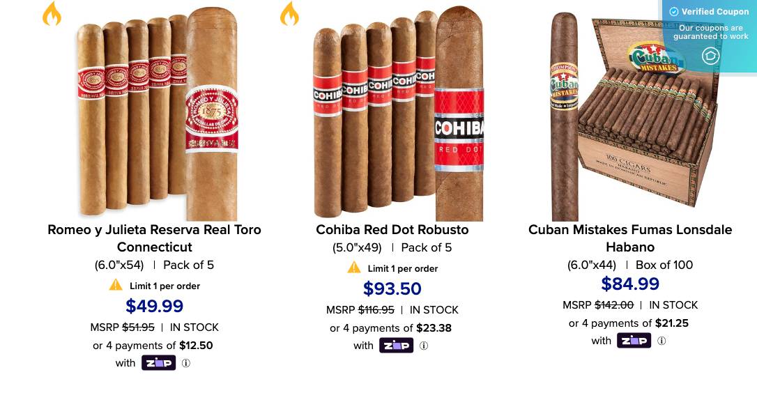 25% Off Thompson Cigar Coupons - December 2024