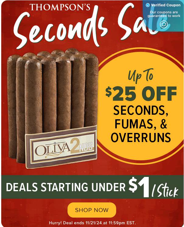 20% Off Thompson Cigar Coupons - November 2024