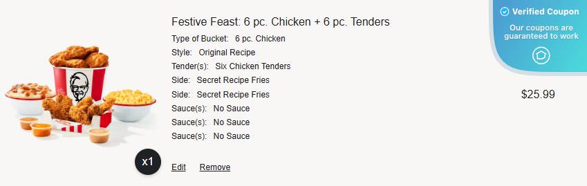 KFC Coupons, Specials & Deals - Save $10 in December 2024