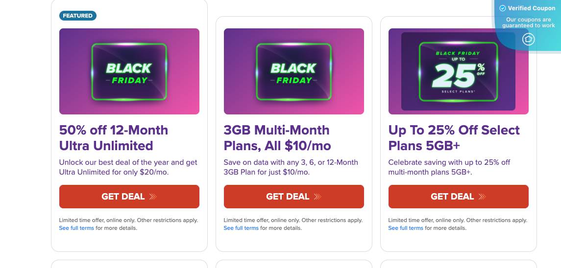 Ultra Mobile - Coupons & Promo Code for December 2025