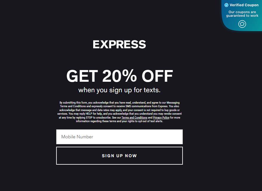 30% Off Express Coupons & Promo Codes - January 2025