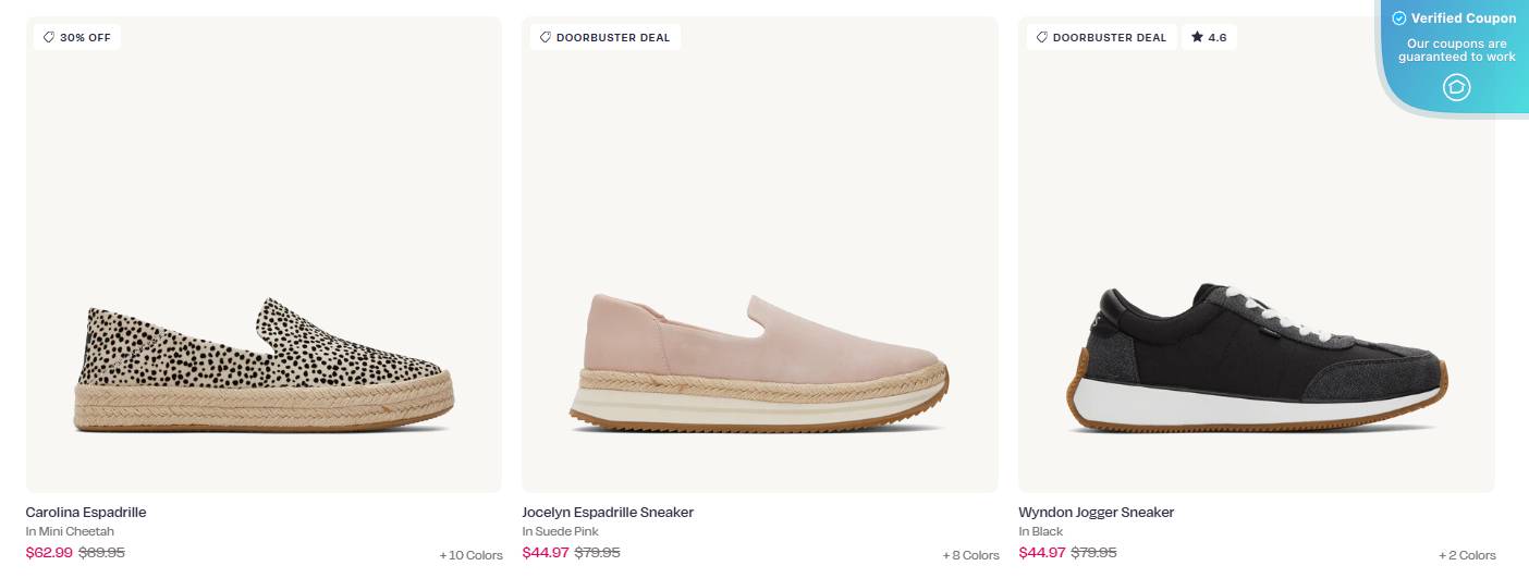 35% Off TOMS Coupons & Promo Codes - December 2024