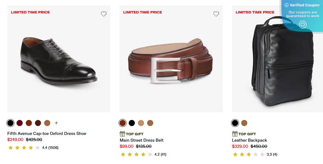 15% Off Allen Edmonds Coupons & Promo Codes - February 2025