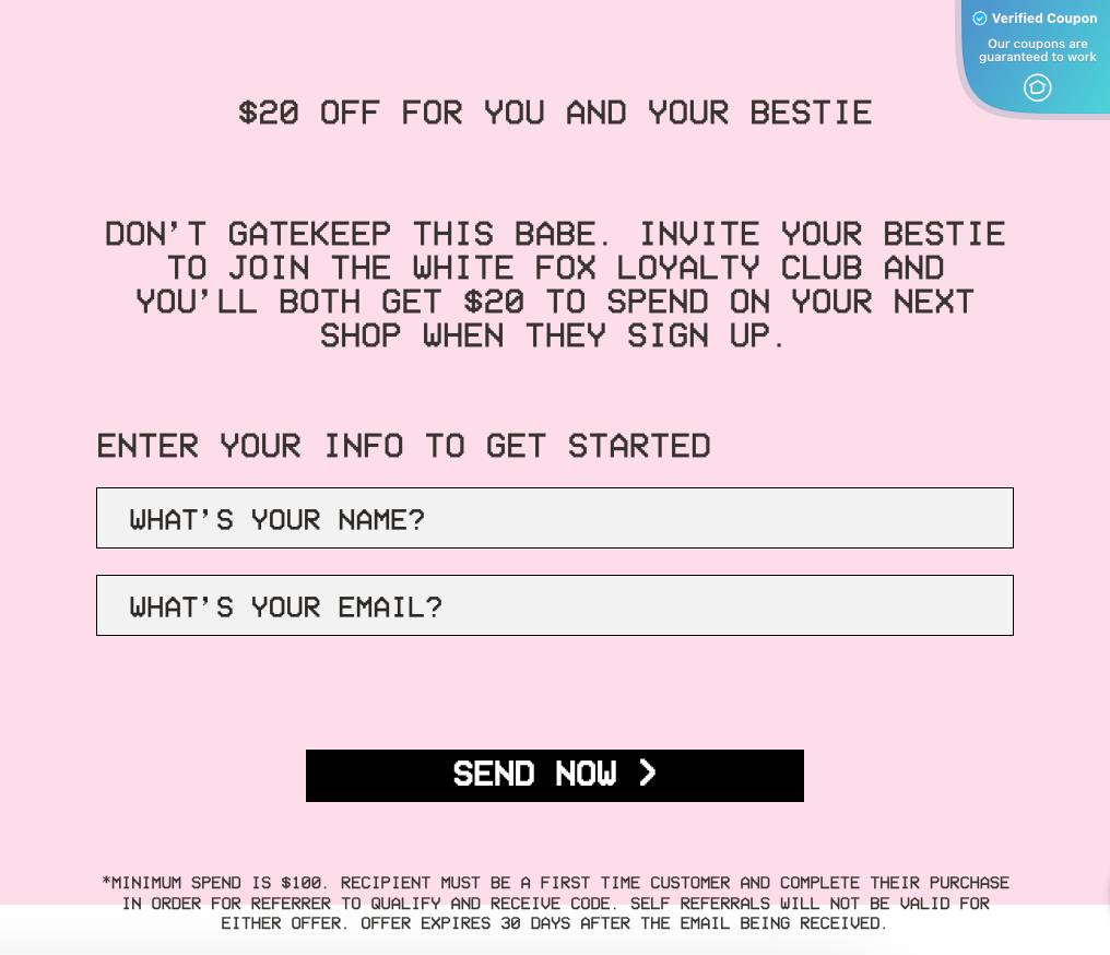 30% Off White Fox Coupons & Discount Codes - February 2025