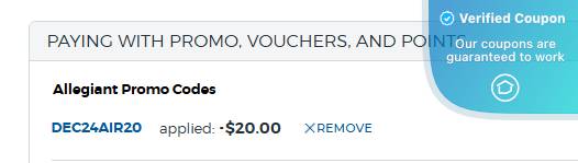 20% Off Allegiant Air Coupons & Coupon Codes - December 2024
