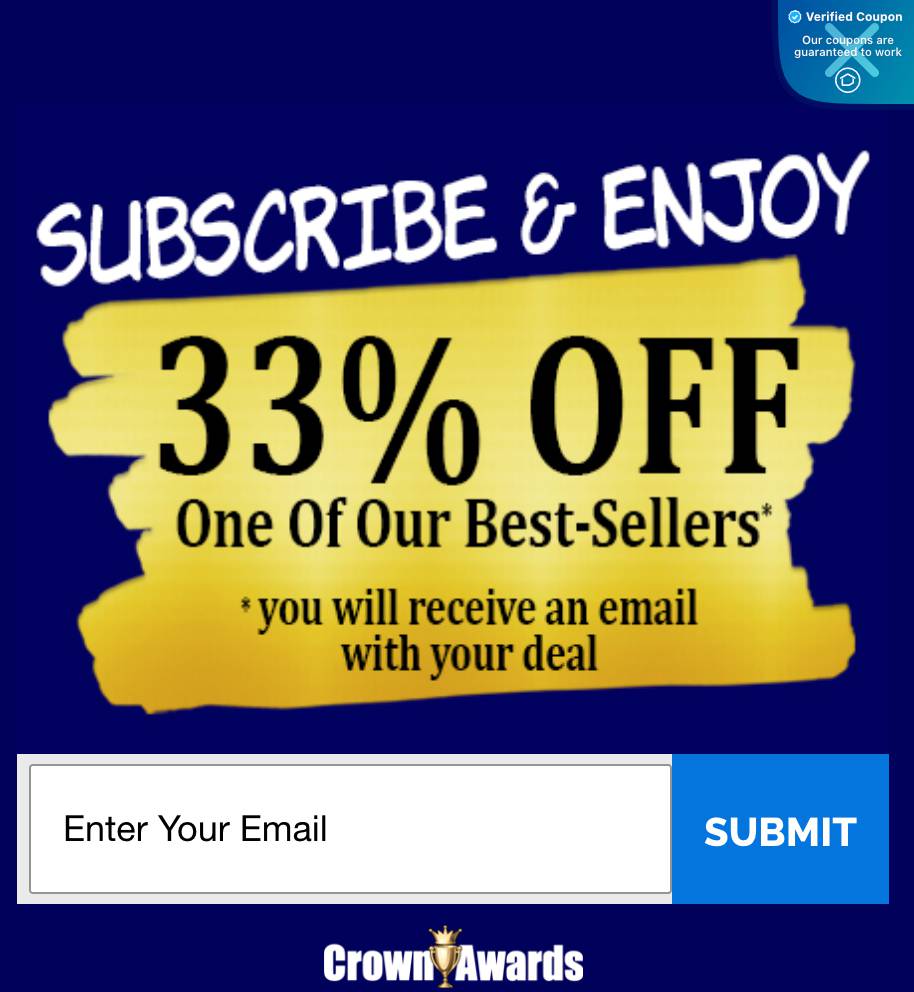 33% Off Crown Awards Coupons & Promo Codes - February 2025