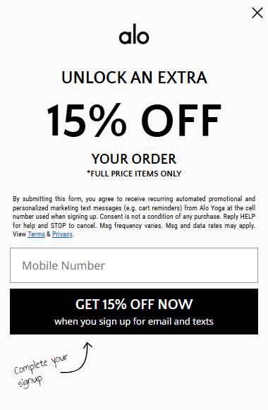 25% Off Alo Yoga Coupons & Discount Codes - March 2025