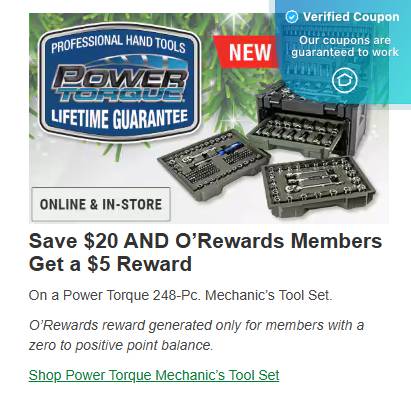 20% Off O'Reilly Auto Parts Coupons & Coupon Codes - December 2024