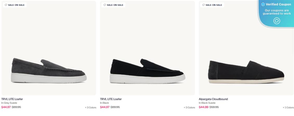 40% Off TOMS Coupons & Promo Codes - December 2024