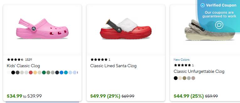 60% Off Crocs Coupons & Promo Codes - December 2024