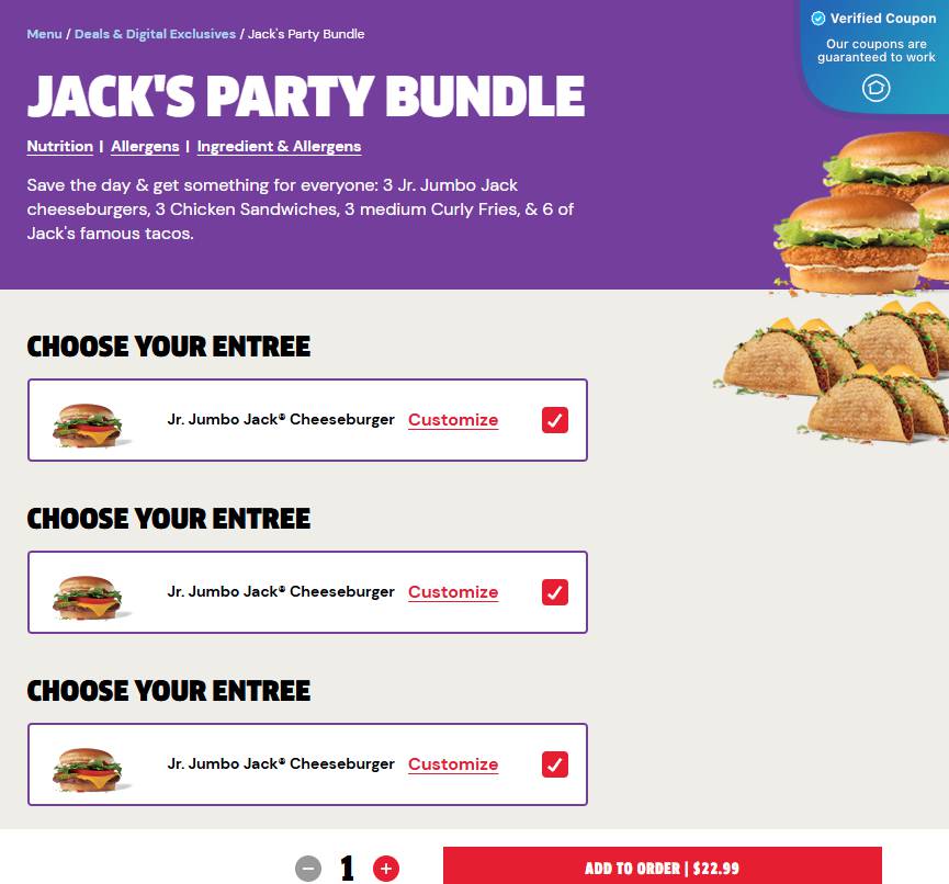 20% Off Jack in the Box Coupons & Coupon Codes - January 2025