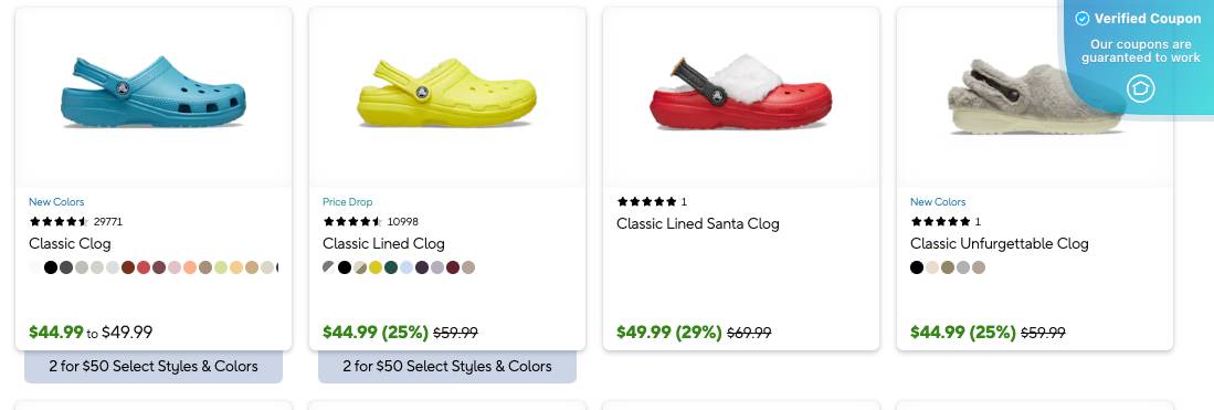 60% Off Crocs Coupons & Promo Codes - December 2024