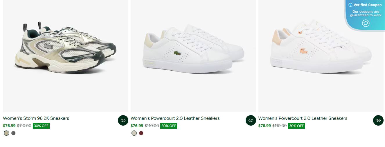 50% Off Lacoste Coupons & Promo Codes - January 2025