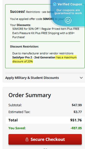 60% Off Adam and Eve Coupons & Discount Codes - January 2025