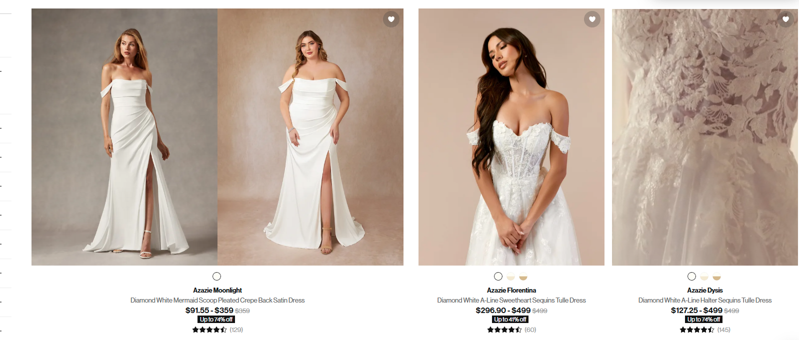 50% Off Azazie Coupons & Coupon Codes - January 2025