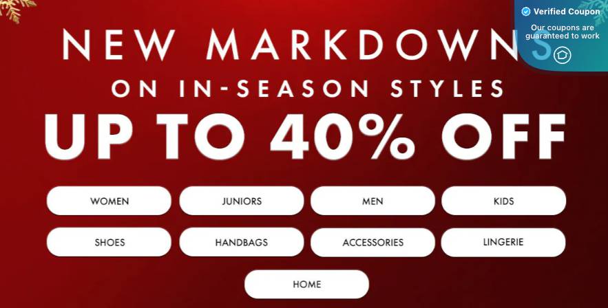 40% Off Dillards Coupons & Coupon Codes - January 2025