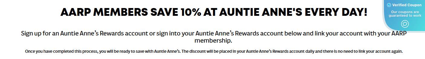 Auntie Anne's Coupons & Deals - Save $10 in January 2025