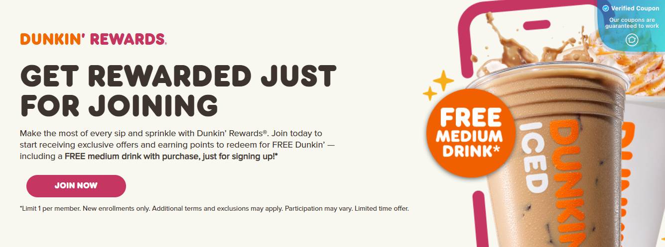 Dunkin' Donuts Coupons & Deals - Save $10 in February 2025