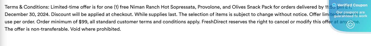 30% Off Fresh Direct Coupons & Promo Codes - January 2025