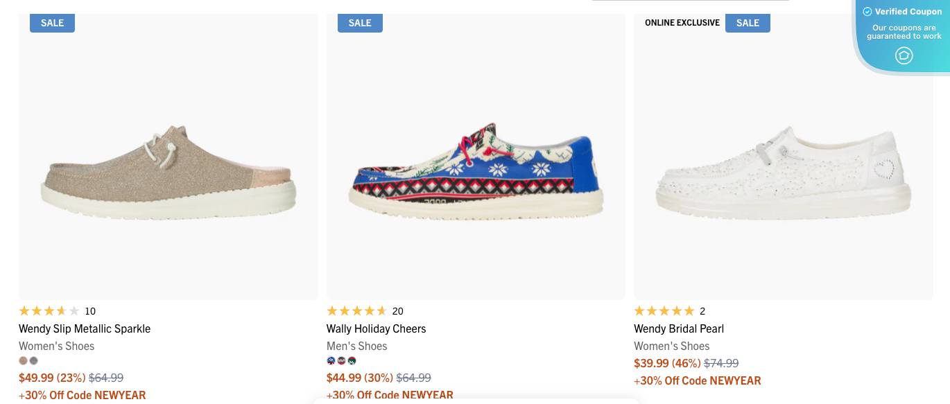 50% Off Hey Dude Coupons & Discount Codes - January 2025