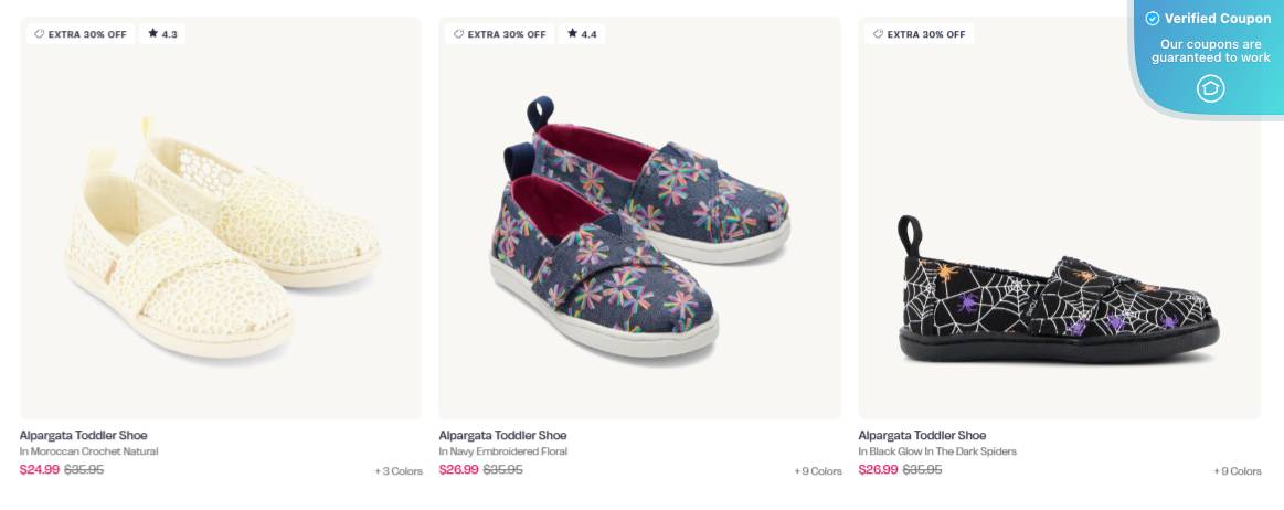 35% Off TOMS Coupons & Promo Codes - January 2025