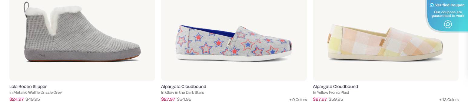 35% Off TOMS Coupons & Promo Codes - January 2025