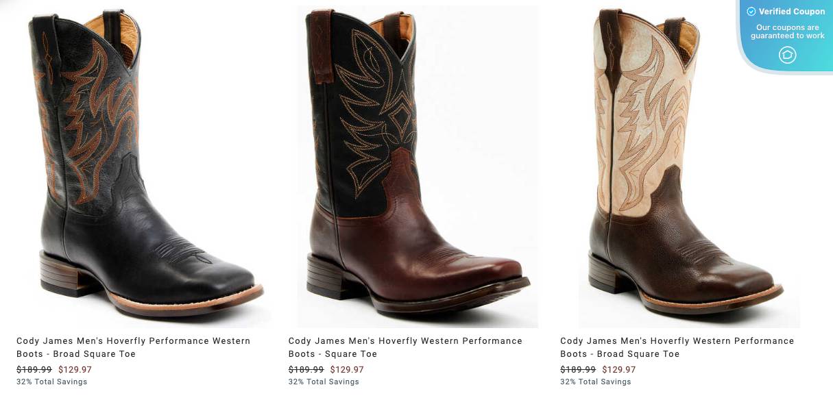 20% Off Boot Barn Coupons & Promo Codes - January 2025