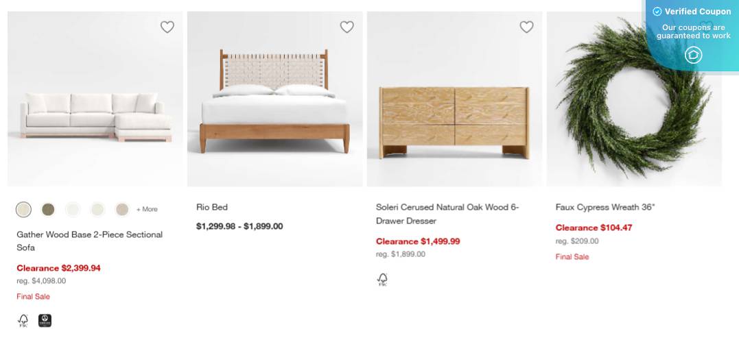 20% Off Crate and Barrel Coupons & Promo Codes - January 2025