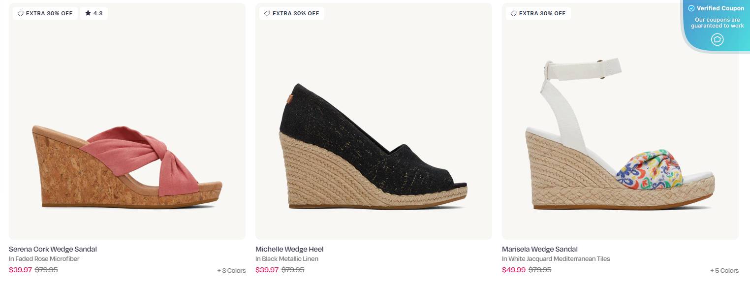 30% Off TOMS Coupons & Promo Codes - January 2025