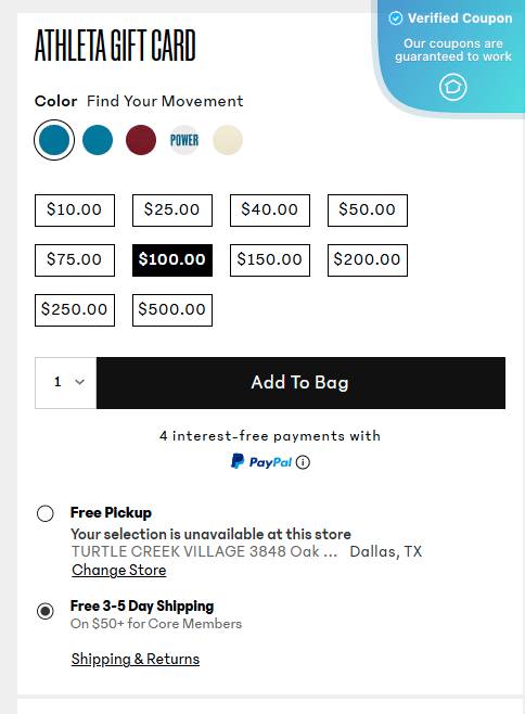 30% Off Athleta Coupons & Promo Codes - January 2025