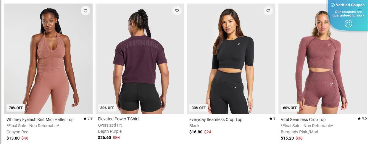 10% Off Gymshark Coupons & Discount Codes - January 2025