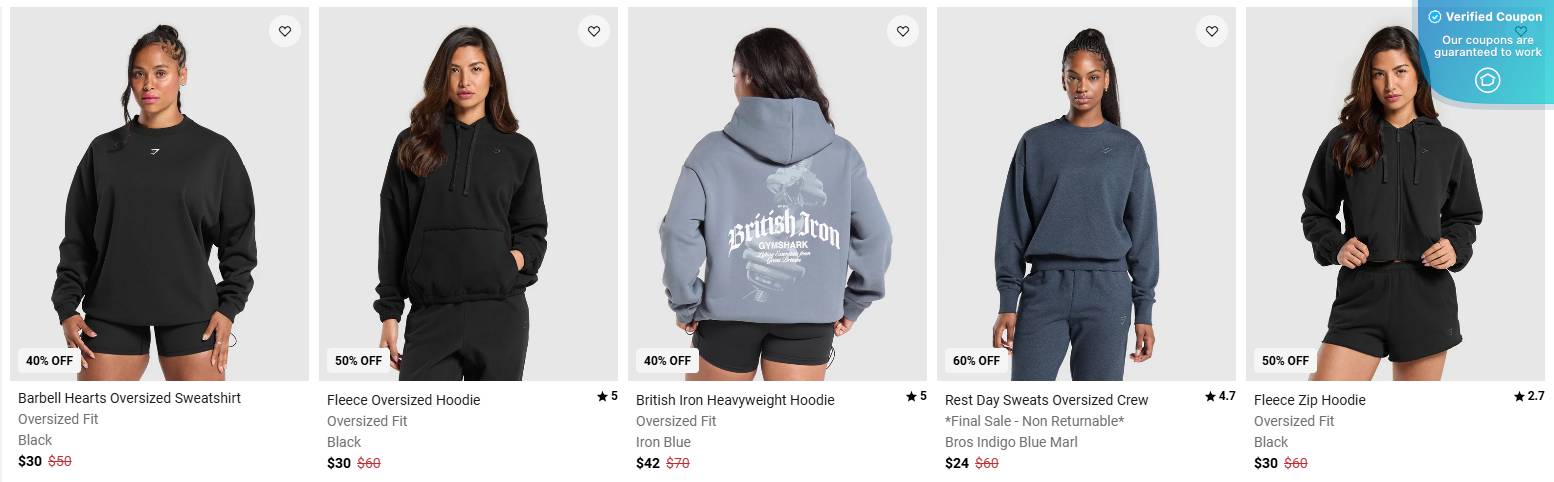 10% Off Gymshark Coupons & Discount Codes - January 2025