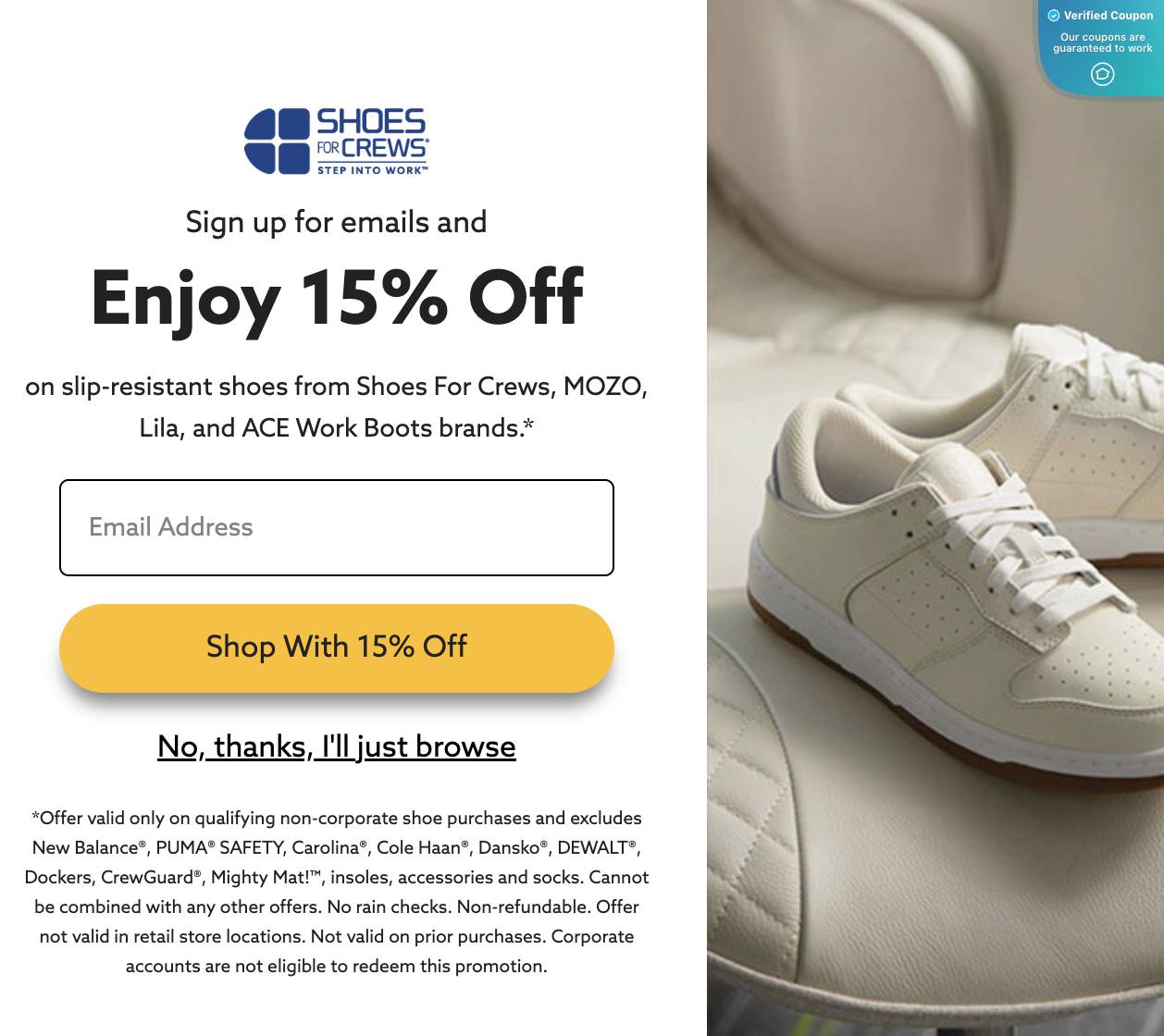 15% Off Shoes For Crews Coupons & Promo Codes - February 2025