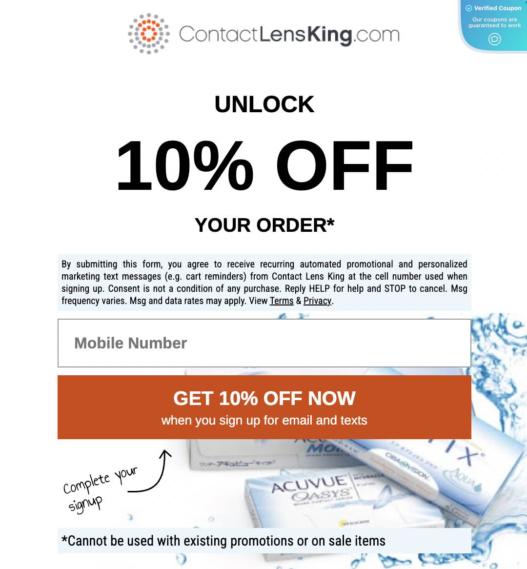 25% Off Contact Lens King Coupons & Coupon Codes - February 2025