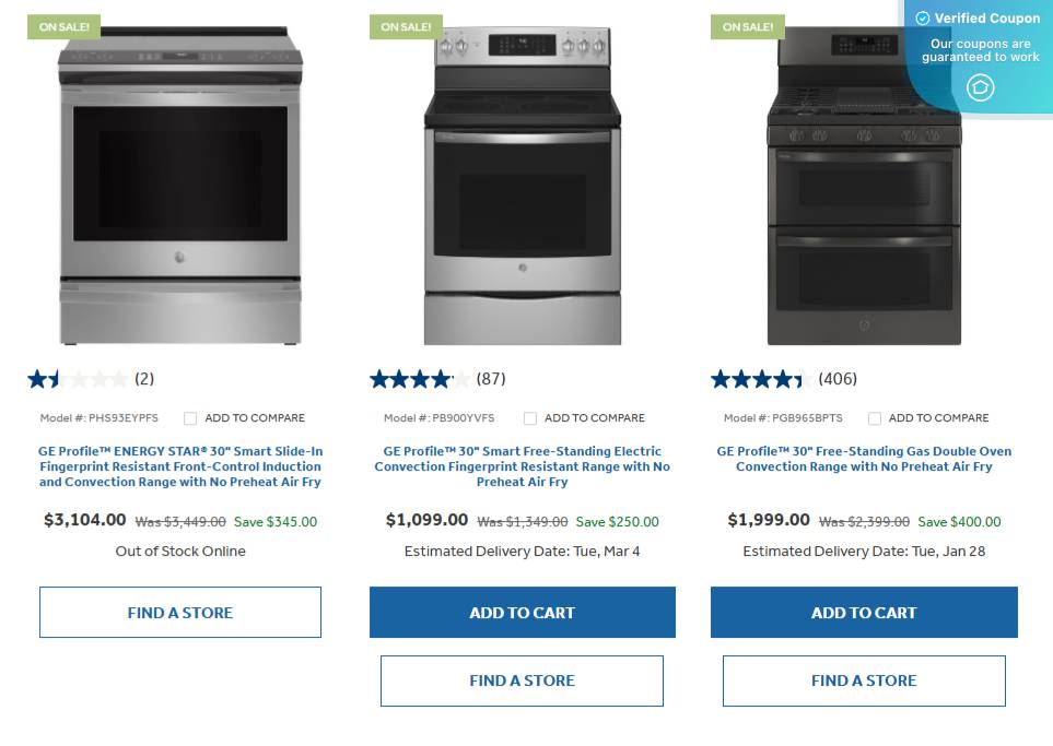 GE Appliances Coupons & Promo Codes: 40% Off