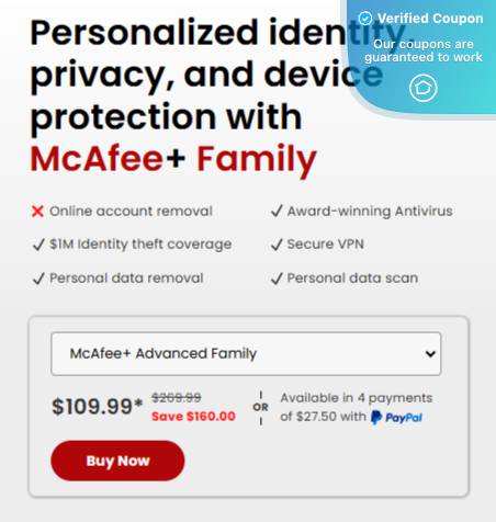 20% Off McAfee Coupons & Promo Codes - February 2025