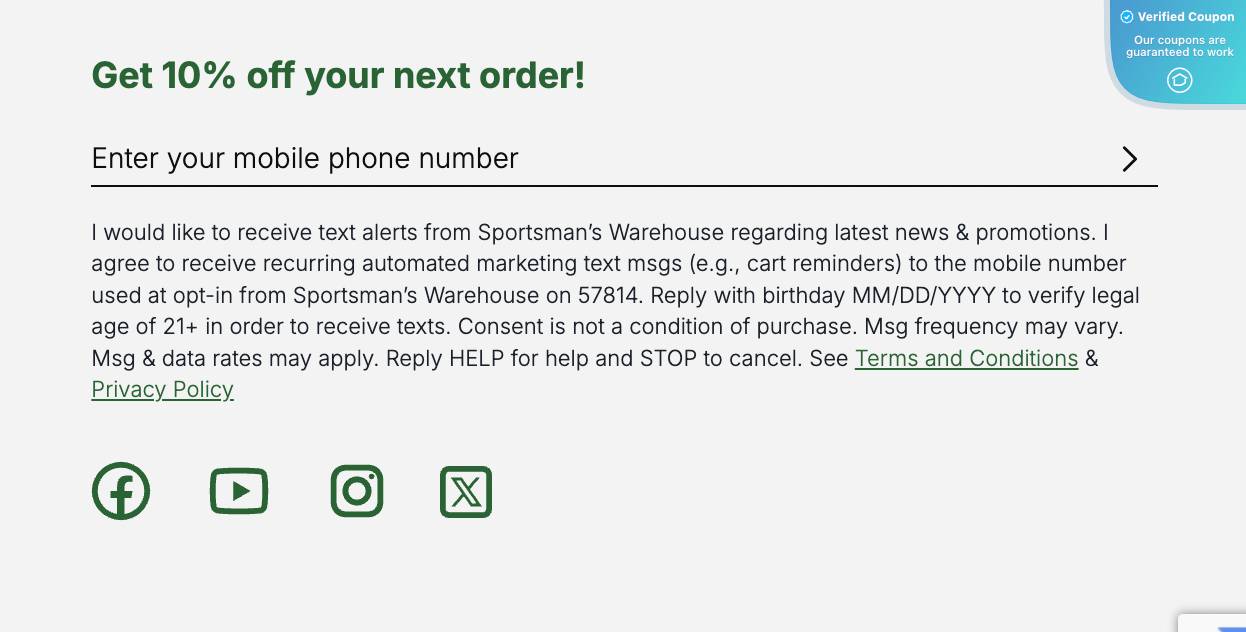 15% Off Sportsman's Warehouse Coupons & Promo Codes - February 2025