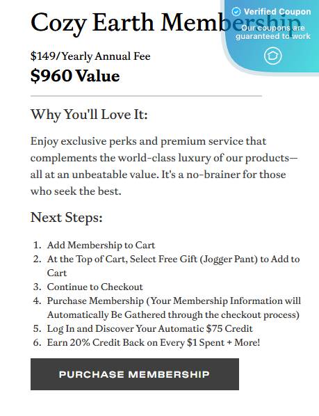 50% Off Cozy Earth Coupons & Discount Codes - January 2025