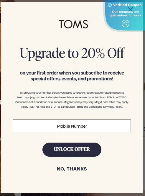 35% Off TOMS Coupons & Promo Codes - January 2025