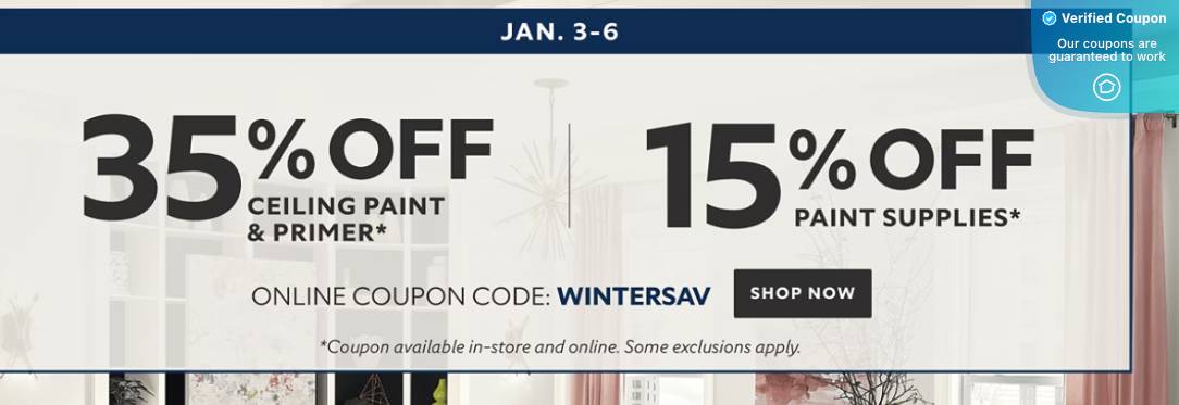 40% Off Sherwin Williams Coupons & Coupon Codes - January 2025