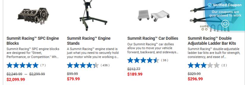 50% Off Summit Racing Coupons & Promo Codes - January 2025